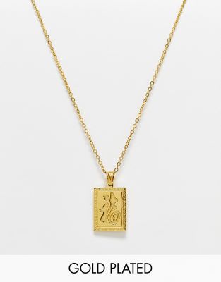 Bohomoon – Dragon – Halskette aus vergoldetem Edelstahl mit ...