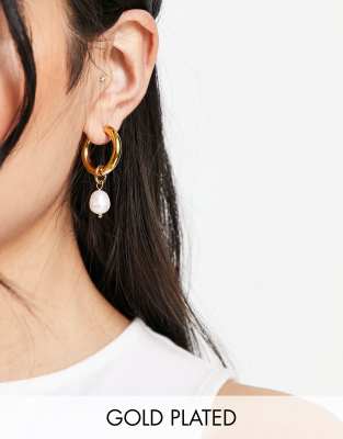 Bohomoon – Sunkissed – Vergoldete kleine Creolen aus Edelstahl mit ...