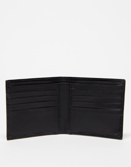 Bolongaro Trevor croc print wallet in black | ASOS