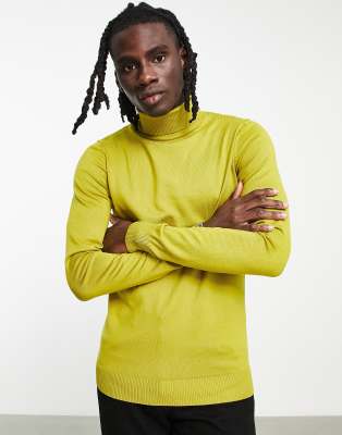 Bolongaro Trevor roll neck sweater in green | ASOS