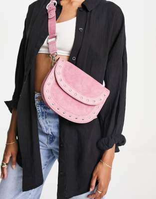 Bolongaro Trevor stevie boho cross body bag in pink | ASOS