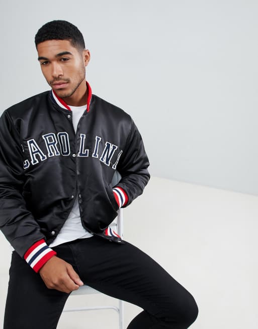 Boohooman Carolina Veste Style Universitaire Noir Asos