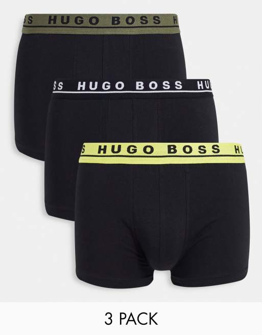 Boss 3 pack trunks in black | ASOS