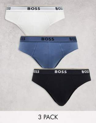 BOSS Bodywear 3 pack power briefs in multi | ASOS