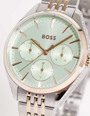 BOSS bracelet watch with light blue face in silver 1502641 | ASOS