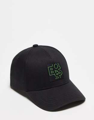 BOSS Green logo play baseball cap in black | ASOS