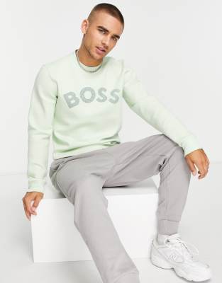 BOSS Green Salbo Iconic sweat in green | ASOS
