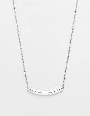 BOSS - Ketting met naamplaatje in zilver | ASOS