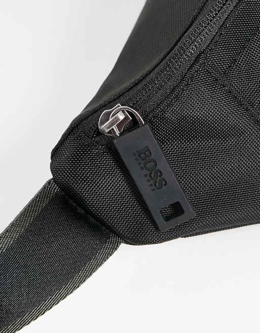 Boss Magnified fanny pack in black | ASOS
