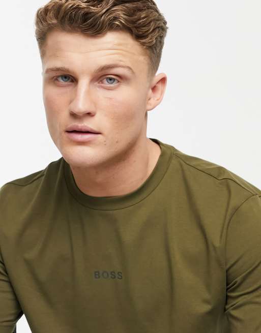 Boss Orange T Fast T Shirt In Khaki Asos