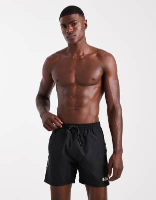 Boss starfish swimshorts in black | ASOS