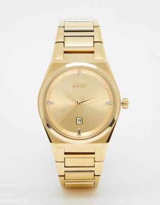 Boss womens bracelet watch with gold dial in gold 1502672 | ASOS