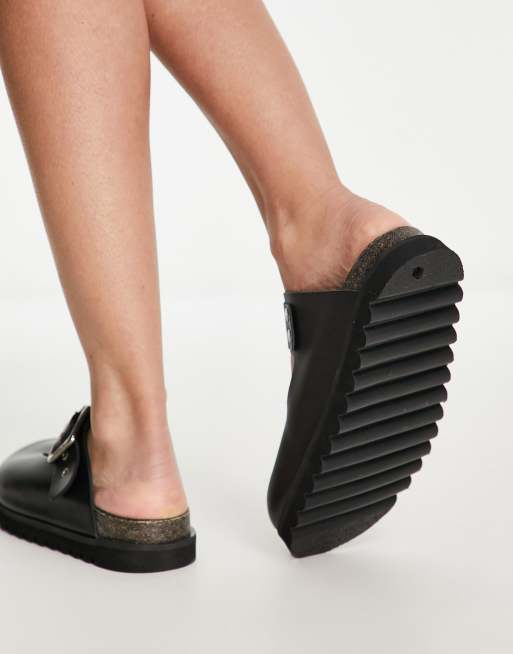 Bronx Baylorr mary jane leather mules in black | ASOS