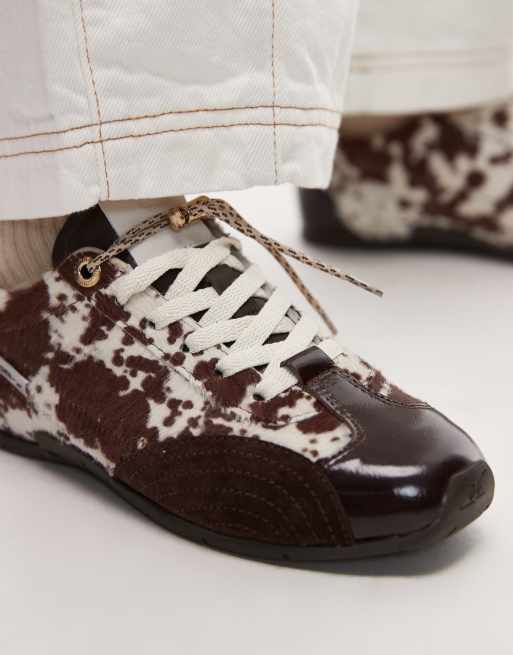 Bronx Myr-aa lace up trainers in cow | ASOS