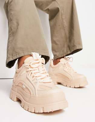 Buffalo Aspha hybrid vegan chunky trainers in white | ASOS