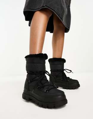 Buffalo vegan-friendly snow boots in black | ASOS