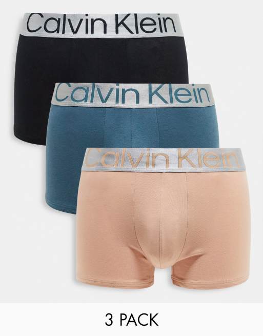 Calvin Klein 3er Pack Unterhosen In Grau Rosa Und Schwarz Asos