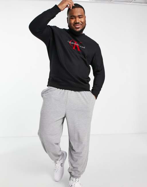 Calvin klein flock logo sweatshirt store
