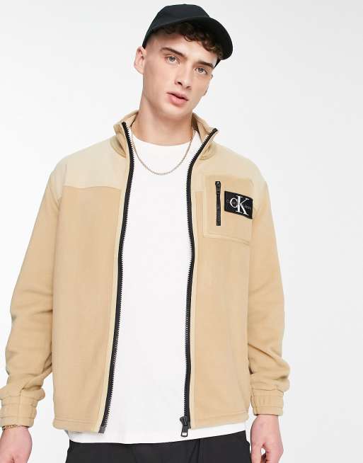 Calvin Klein Jeans Veste Décontractée En Polaire Effet Color Block à