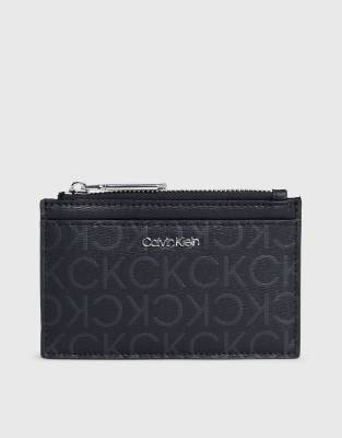 Calvin Klein Large Logo Cardholder in Black Epi Mono | ASOS