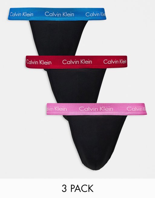 Calvin Klein - Lot de 3 strings - Noir | ASOS