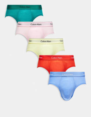 Calvin Klein – Pride – Gröna/rosa/gula/röda/blå kalsonger, 5-pack | ASOS