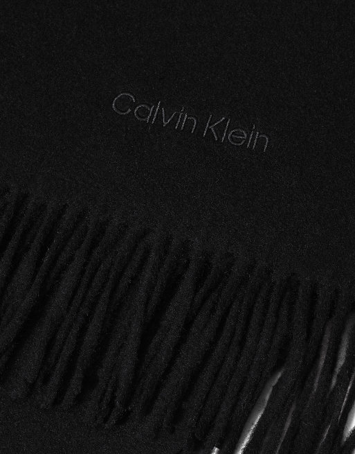 Calvin Klein Wool Scarf in CK Black | ASOS