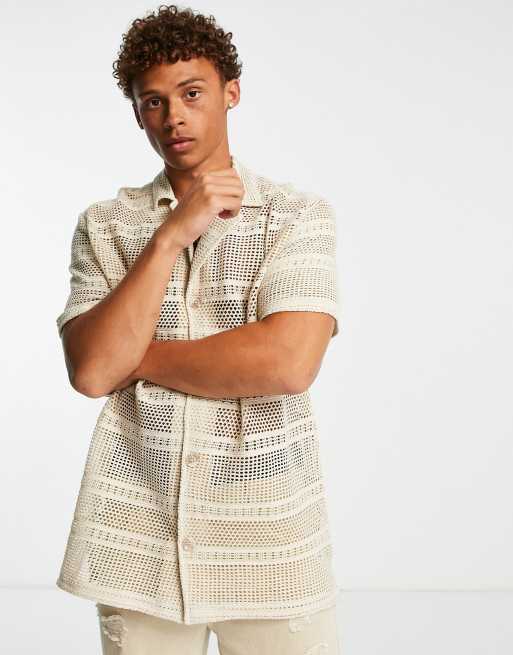 Camisa color crema de croché de Reclaimed Vintage Inspired | ASOS