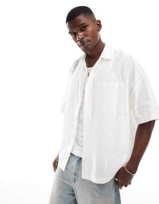 Camisa color crema extragrande y voluminosa de ASOS DESIGN | ASOS