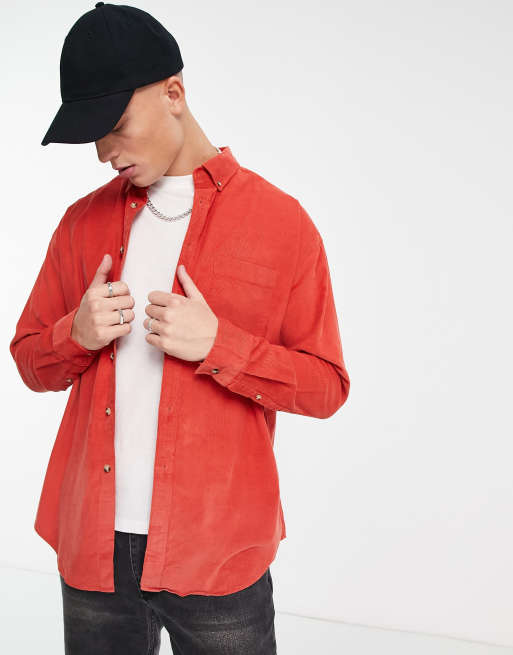 Camisa Extragrande De Pana Estilo Años 90 En Color Teja De Asos Design