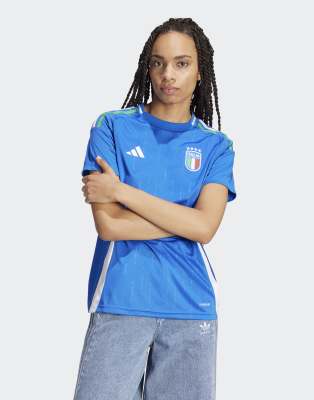 Camiseta azul de la primera equipación de Italia 24 de adidas ...