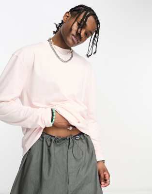 Camiseta de manga larga en rosa claro de COLLUSION | ASOS