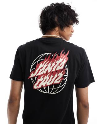 Camiseta negra con estampado Flame Dot de Santa Cruz | ASOS