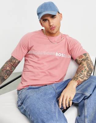 Camiseta playera rosa de BOSS | ASOS