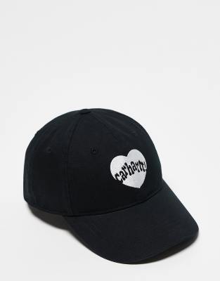 Carhartt WIP - Amour - Casquette unisexe à motif cœur - Noir | ASOS