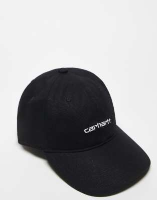 Carhartt WIP canvas script cap in black | ASOS