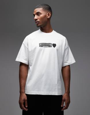 Carhartt WIP deconstructed label boxy oversized t-shirt in white from ...