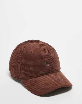Carhartt WIP – Harlem – Cord-Kappe in Braun mit Logo | ASOS