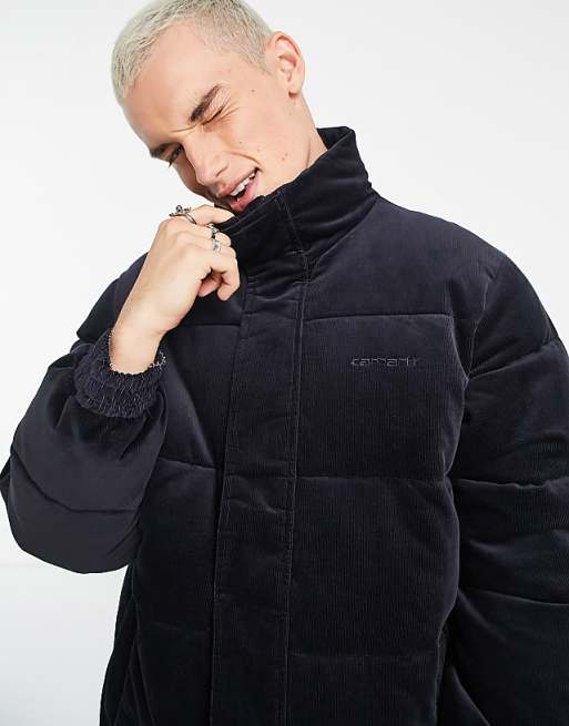 Carhartt WIP layton corduroy puffer jacket in navy | ASOS Carhartt WIP layton corduroy puffer jacket in navy | ASOS