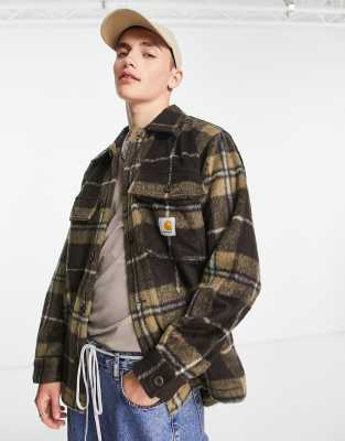 Carhartt WIP Manning check shacket in brown | ASOS