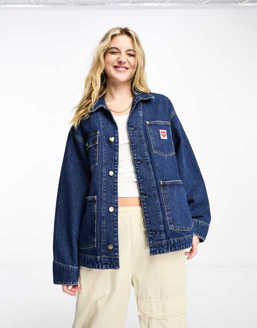 Carhartt Wip Nash Veste En Jean Bleu Moyen Délavé Asos