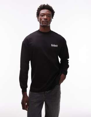 Carhartt WIP – Schooling – Langärmliges Relaxed-Fit-Shirt in Schwarz | ASOS