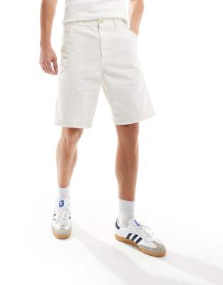 Carhartt WIP single knee carpenter jorts in off white | ASOS