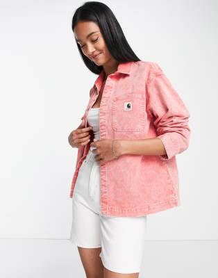 Carhartt WIP Sonora shacket in coral | ASOS