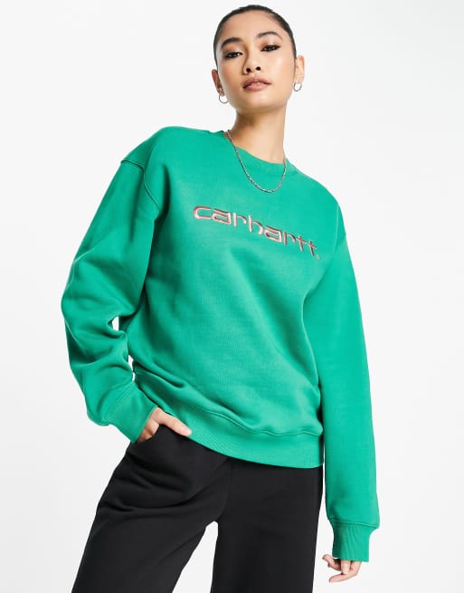 Carhartt WIP - Sweat décontracté à logo brodé - Vert | ASOS