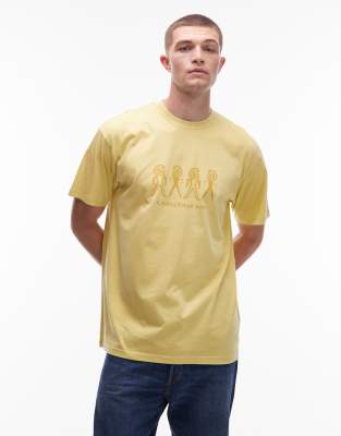 Carhartt WIP terrestrial loose fit t-shirt in yellow | ASOS