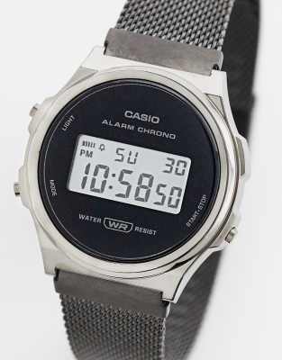 Casio unisex vintage mesh bracelet watch in two tone | ASOS