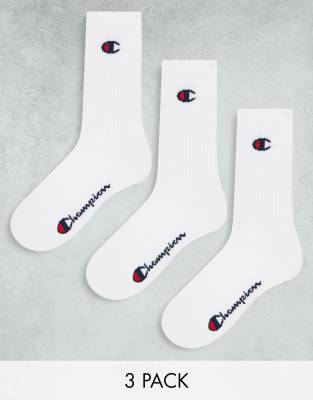 Champion crew socks in white 3 pack | ASOS