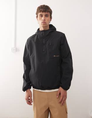 Champion hooded quarter zip jacket in black | ASOS