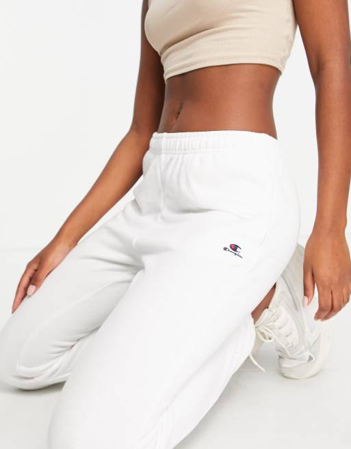 Champion trackies with small logo in white | ASOS